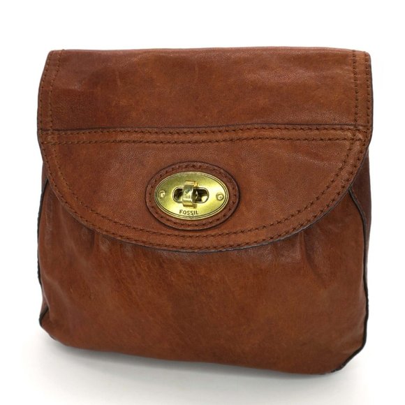 Fossil | Bags | Fossil Carson Secretary Organizer Purse Saddle Brown ...